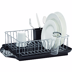 Farberware - 5238259 Farberware Classic 3-Piece Dish Rack, Black, 20-Inch-by-15-Inch -