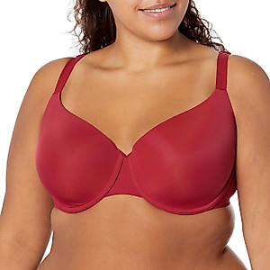Amazon Essentials Women's Full Coverage Bra, Pack of 2, Burgundy/Chocolate, 40C