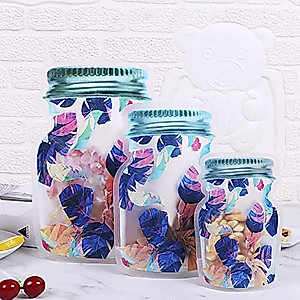 Enkrio 45 Pack Mason Jar Zipper Bags Reusable Jar Bags Mason Reusable Food Storage Bags Sandwich Bags Ziplock Bags for Kitchen Camping Picnic Organizer (15L 15M 15S)