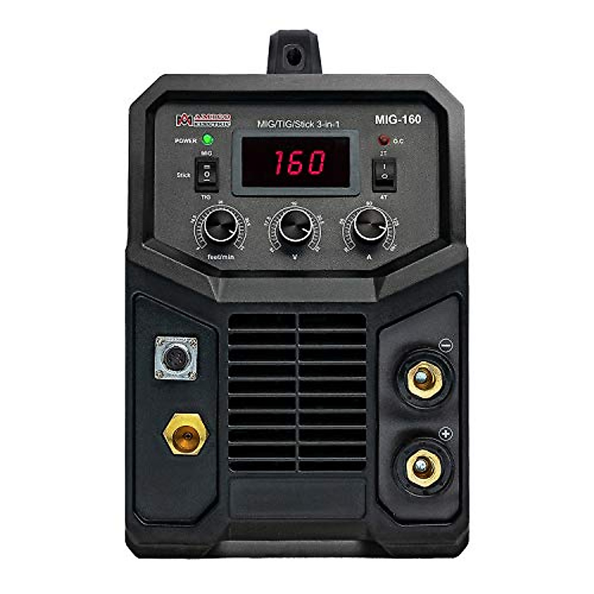 MIG-160, 3-in-1 Combo 160-Amp MIG/Lift-TIG/Stick Arc DC Inverter Welder Welding, Compatible Spool Gun Welding Aluminum: SPG15180