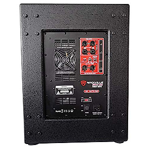 Rockville RBG15FA 15" 2400w Active Powered Pro Subwoofer Folded Horn PA/DJ Sub, Black