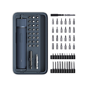 HOTO Electric Screwdriver Rechargeable,25+20 Extra Bits Enhanced Set,3.6V Cordless Screwdriver Set,3 Torque Settings,1500mAh Battery,LED Light for Furniture/Electric Appliances,No Charging Cable
