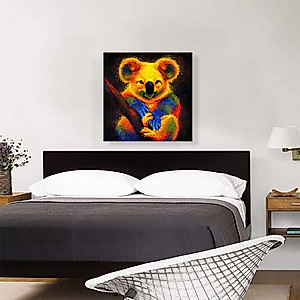 ARTCANVAS Koala Bear Australia Canvas Art Print Stretched Framed Painting Picture Poster Giclee Wall Decor - 26" x 26" (1.50" Deep)