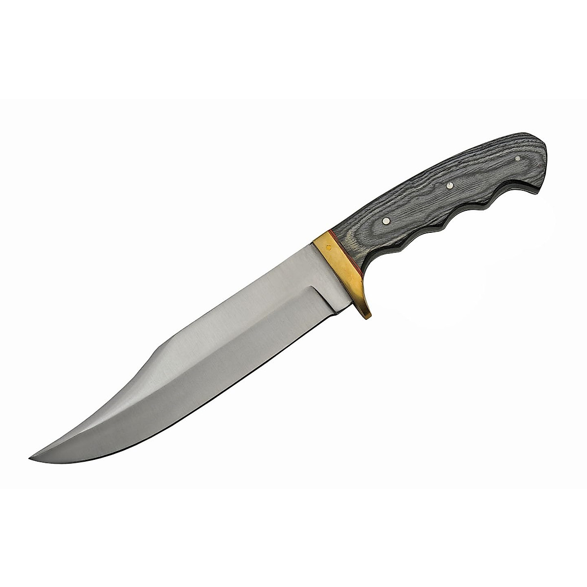 SZCO SUPPLIES 12.25"" Black Handle Mountain Lion Hunter Bowie Knife (203421-BK)