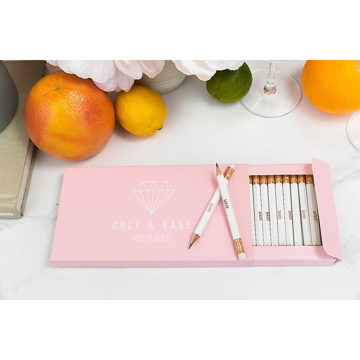 50 Pack Bridal Shower Pencils for Bridal Shower Games 50 Guests Perfect Mini Pencils Wedding Pens for all Wedding Shower Games Baby Shower Pencils or Golf Pencils with Erasers | Bridal Shower Pens