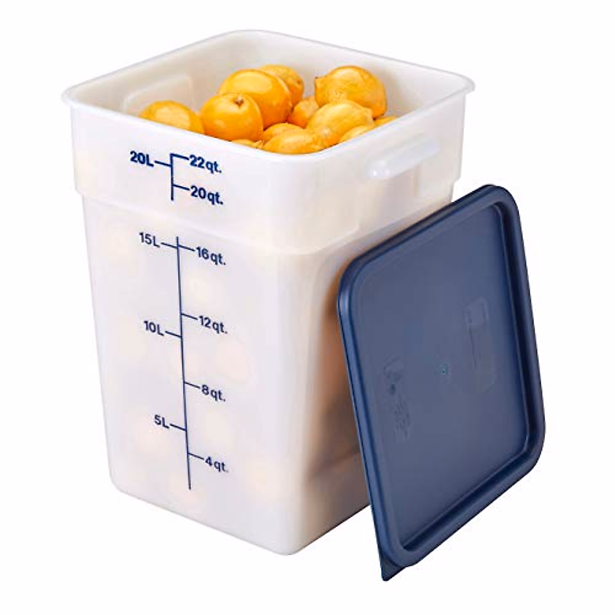 Cambro 22SFSP148 Poly Square 22 Quart White Case of 6