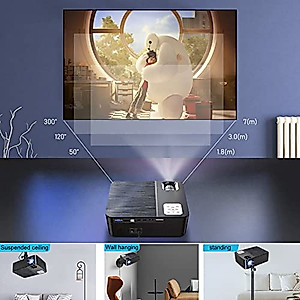 Full HD 1080P Projector - 5G WiFi Bluetooth Projector 10000 Lumens Support 4K , Outdoor Video &Home Theater Projector [Carrying Bag Included] for Windows/iOS/Android/TV/PS5/Laptop/PC