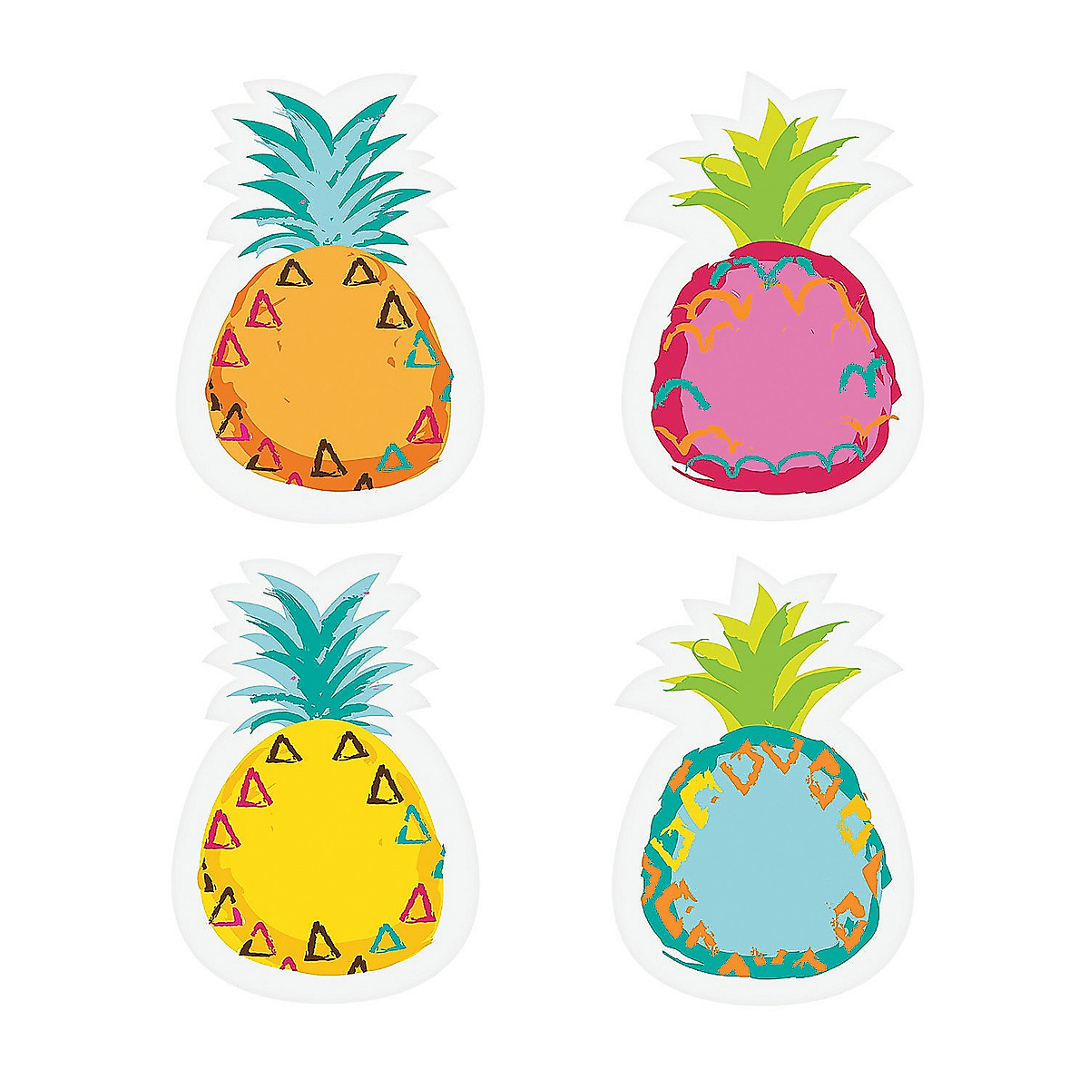 Pineapple Cutouts - 48 Pieces - Educational and Learning Activities for Kids