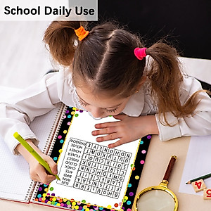 100 Sheets Back to School Confetti Black Stationery 8.5x11 Computer Border Printer Paper, Letterhead Paper for Teacher Printing Writing Letters, School Printer Supplies for Kids Home Family