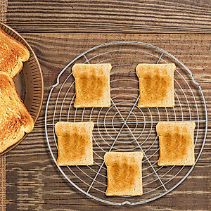 Srliya fire Pit Grate Round Grill grates 33×33×2 Round Shape BBQ Wire mesh Grill net Barbecue Grilled Grid Rack Outdoor Camping Picnic Tool