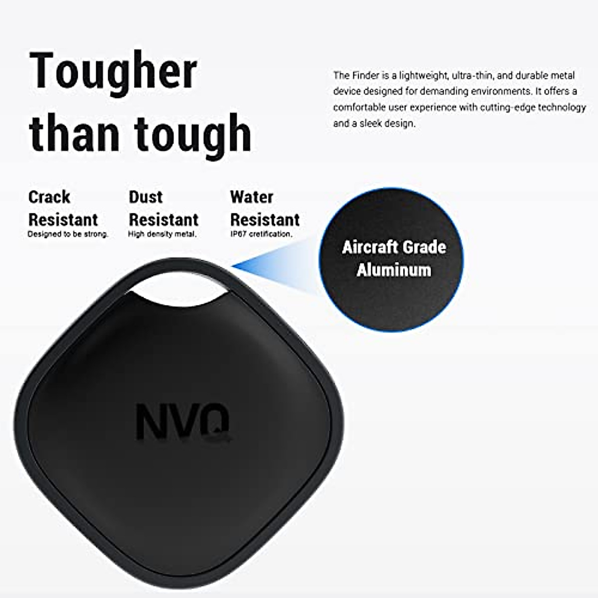 Key Finder, Bluetooth Tracker Locator Pairs with Apple Find My, Item Finder for Keys,Wallet,Pets and Suitcase, 400ft Range Smart Tracker Tags,iOS only (NOT Compatible with Android), Black&White 2Packs