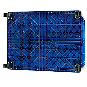 GLOBAL INDUSTRIAL Stakable Bulk Container w/ Collapsible Solid Wall, 39-1/4 inchL x 31-1/2 inchW x 29 inchH