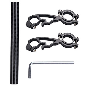 Yizhet Bike Handlebar Extension,Bicycle Handlebar Extender Multifunction Double Bike Handlebar Bracket Extender for Holding Bicycle Speedometer, GPS, Phone Mount Holder(25cm)