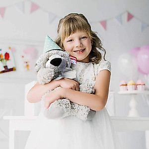 GUND Dijon Grey Teddy Bear 17 inch Plush Furry Stuffed Animal