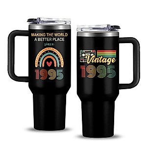 NIAXAUYT 30th Birthday Gifts for Women/Men - Vintage 1995 Birthday Gifts for Women/Men - Birthday Gift for 30 Year Old Woman/Man - Gift For Turning 30-30th Birthday Tumbler 40oz