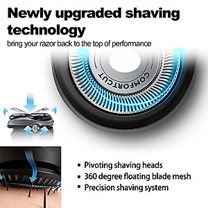 SUPERNB Series 3000 2000 1000 Electric Shaver Replacement Heads, SH30 Replacement Blades for S738 S1150, S1015, S1100, S1560..6 Pack