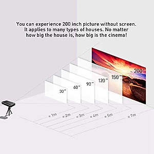 KXDFDC Mini Projector,Intelligent Portable Projector Laptop PC Projectors for Outdoor，4K Decoder