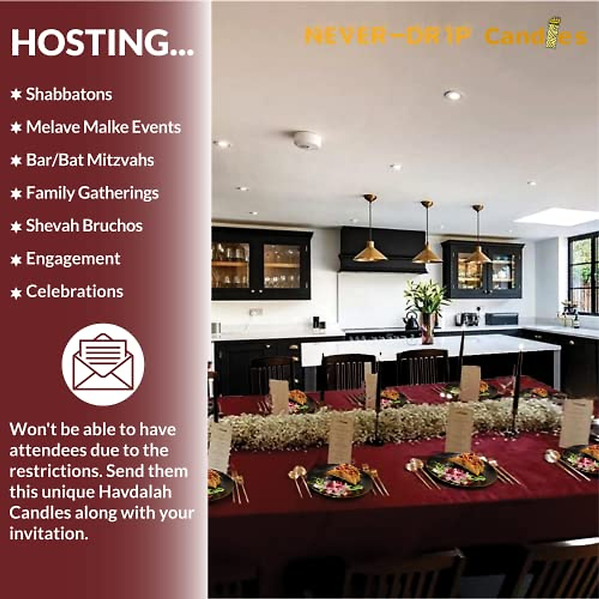 Never-DRIP Havdalah Candle - Dripless and Smokeless Beeswax Havdalah Candle - Handmade Twisted Shabbat Candles, Mini Havdalah Candle for Travel and Jewish Gifts - 4.5" - Burns 8 Minutes - 2 Pack