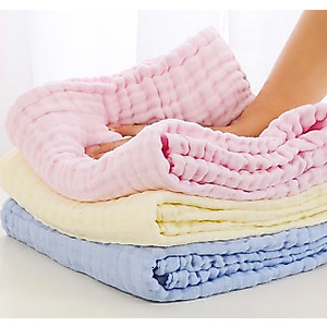 100% Pure Cotton Double Layer Crepe Fabric Double Layer Gauze Baby chlidren's Cloth Bedding Towel Cut by The Yard White