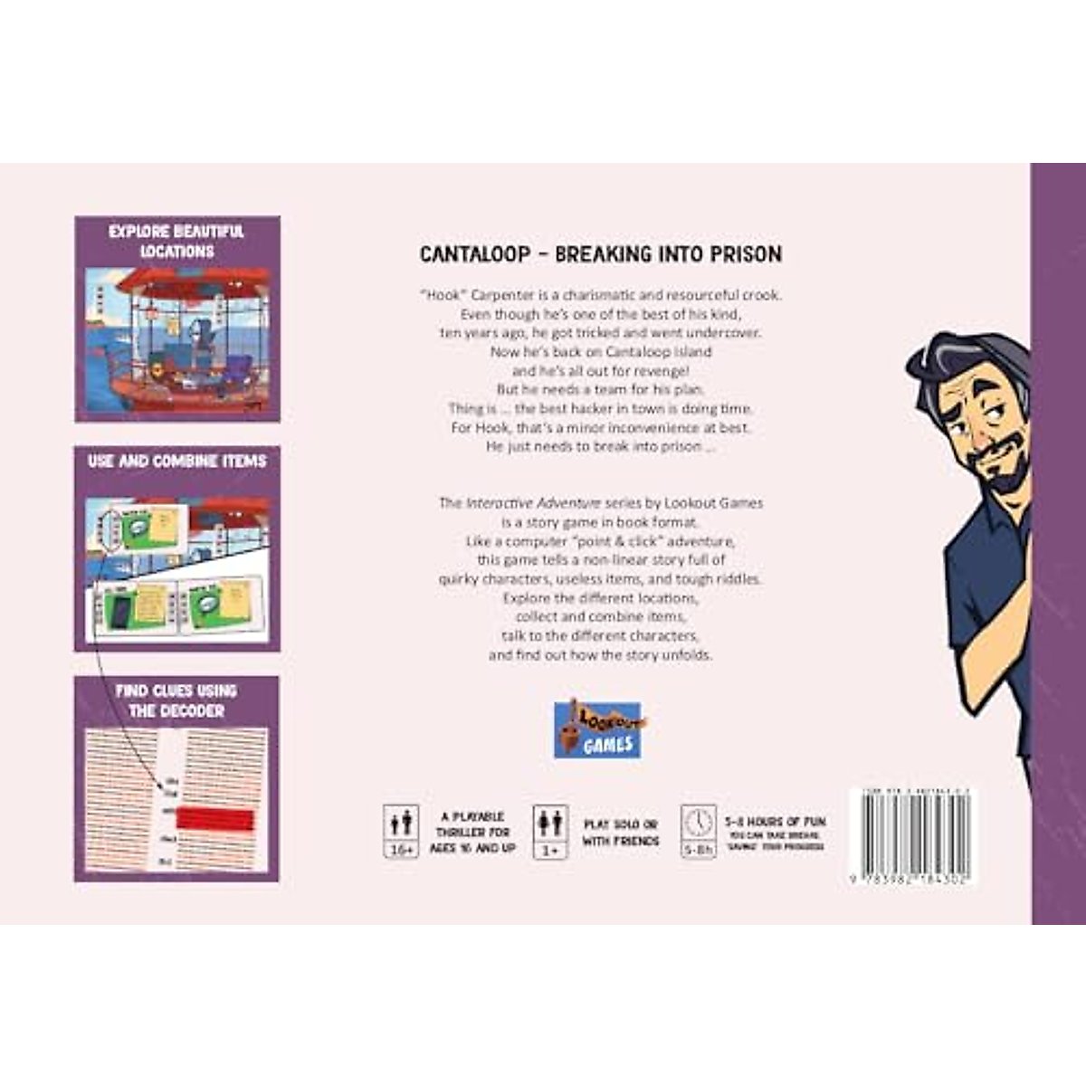 Cantaloop Breaking Into Prison (Book 1)| Interactive Adventure Game | Puzzle Game | Fun Game for Teens and Adults | Ages 13 and Up | 1 Player | Average Playtime 5 Hours | Made by Lookout Games