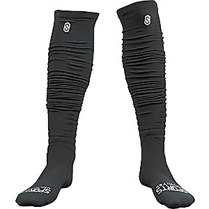 Sports Unlimited Gameday Drip Scrunch Football Socks, Adult Extra Long Padded Sport Socks, Sold as a Pair