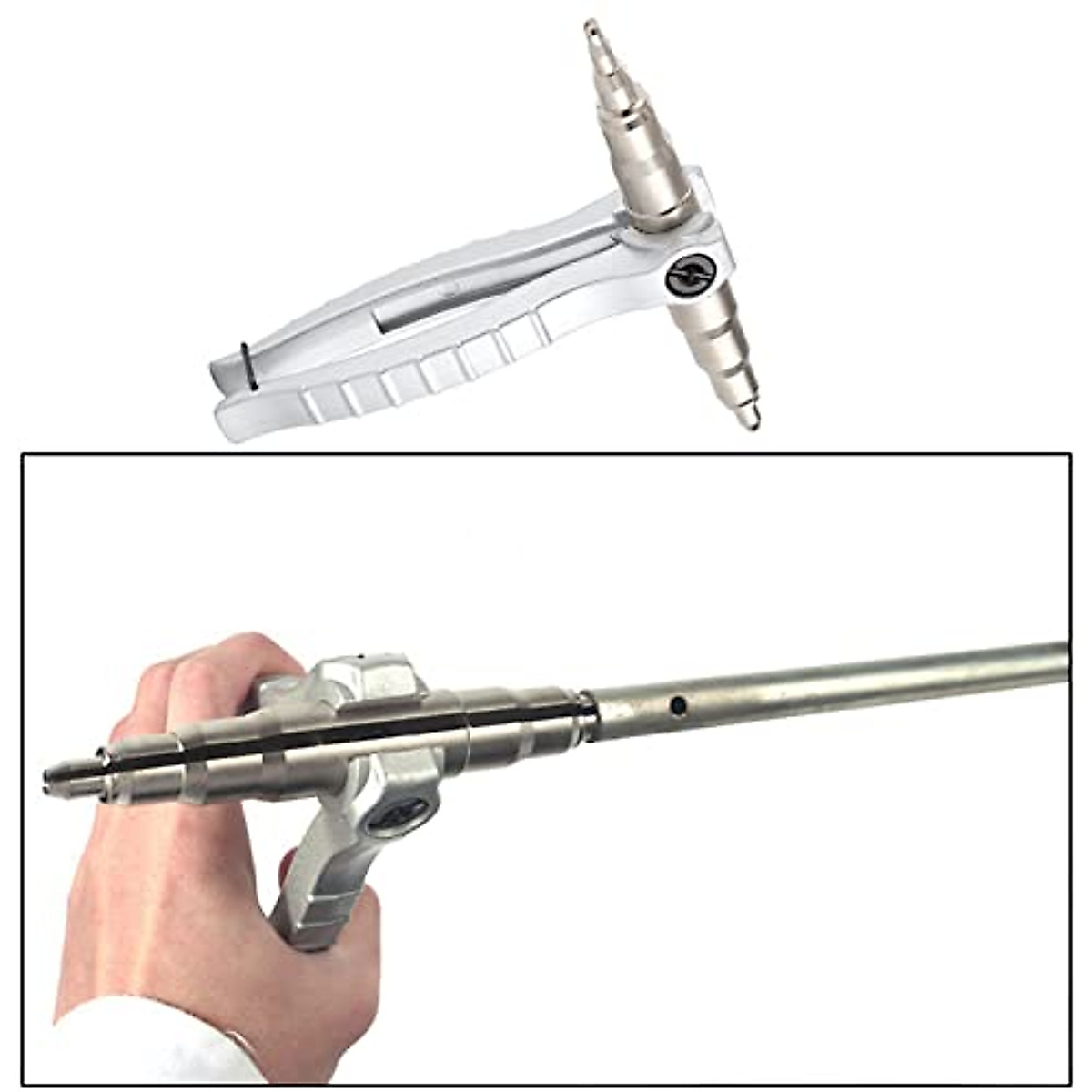 TOPINCN Tube Expander, Stainless Steel Manual Copper Tube Expander Universal Hand Refrigeration Tools Air Conditioner Maintain Repair Tube Expander