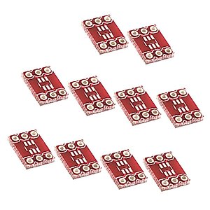 Almencla Set of 10 SOT23 to DIP Transfer Board DIP 6 Pin Board Pitch Adapter