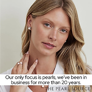 Real Pearl Earrings for Women with Genuine AAAA Quality White Freshwater Cultured Pearls | 14K Gold Plated 925 Sterling Silver Earrings for Women - THE PEARL SOURCE