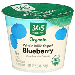 365 by Whole Foods Market, Yogurt Blueberry Organic, 5.3 Ounce