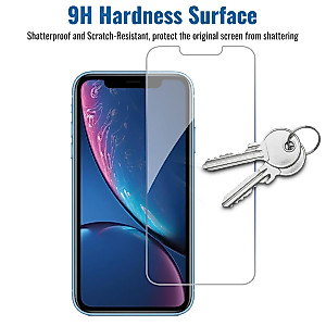 NEEPART 4 Pack Tempered Glass Screen Protector for iPhone 11/XR [6.1 Inch], Sensor Protection, 9H Tempered Glass Film, Anti-Scratch, Case Friendly, Easy Installation, Bubble Free, Case Friendly