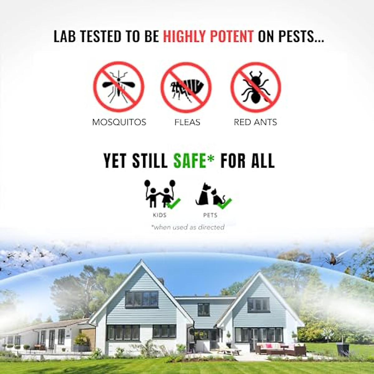 Mosquito Magician Backpack Fogger w/ 2 Gallons Liquid Concentrate - Gas Powered - Kills Mosquitoes, Fleas, and Fire Ants - Efficient Coverage - Easy & Comfortable Use - Ideal for Large Properties