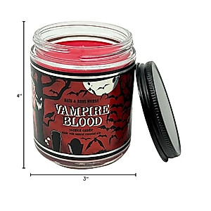 Bath & Body Works 1-Wick Candle w/Essential Oils - 7 oz -Halloween Scent (Vampire Blood) Label Artwork Varies