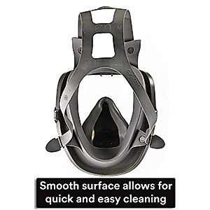 3M Safety 142-6800 Safety Reusable Full Face Mask Respirator, Grey, Medium