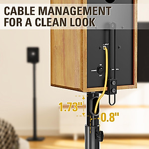 Mounting Dream Speaker Stands Height Adjustable Bookshelf Speaker Stand Pair for Universal Satellite Speakers, Set of 2 for Bose Polk JBL Sony Yamaha - 11 lbs Capacity