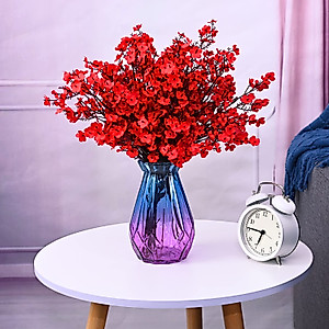 Blue Flowers 6 Bundle Babys Breath Artificial Flowers for Decoration Babies Breath Bouquets Fake Flowers Silk Flowers Gypsophila for Christmas Centerpiece Arrangement Home Wedding Party Garden Decor