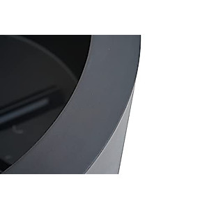 BLACK + DECKER 25" D Smokeless Large Wood Burning Fire Pit Black Powder Coated Steel with Base Easy Set up Patio Bonfires at Home Includes Base and Fabric Cover