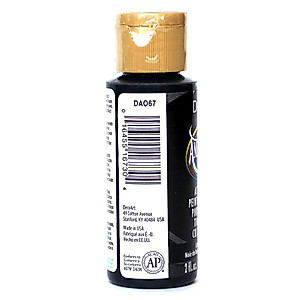 DecoArt Americana Acrylic Paint, 2-Ounce, Lamp Black (DAO67-3)