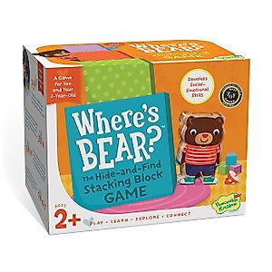Peaceable Kingdom Where's Bear? The Hide and Find Stacking Block Game for 2 Year Olds