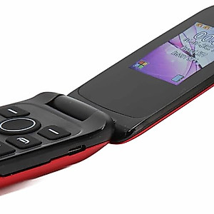 2G Smart Flip Phone 16GB Dual SIM Card 1.77in Color Display Camera SOS 1200mAh Long Battery Life Unlocked Flip Phone F4 Big Flip Cell Phone for Seniors (US Plug)