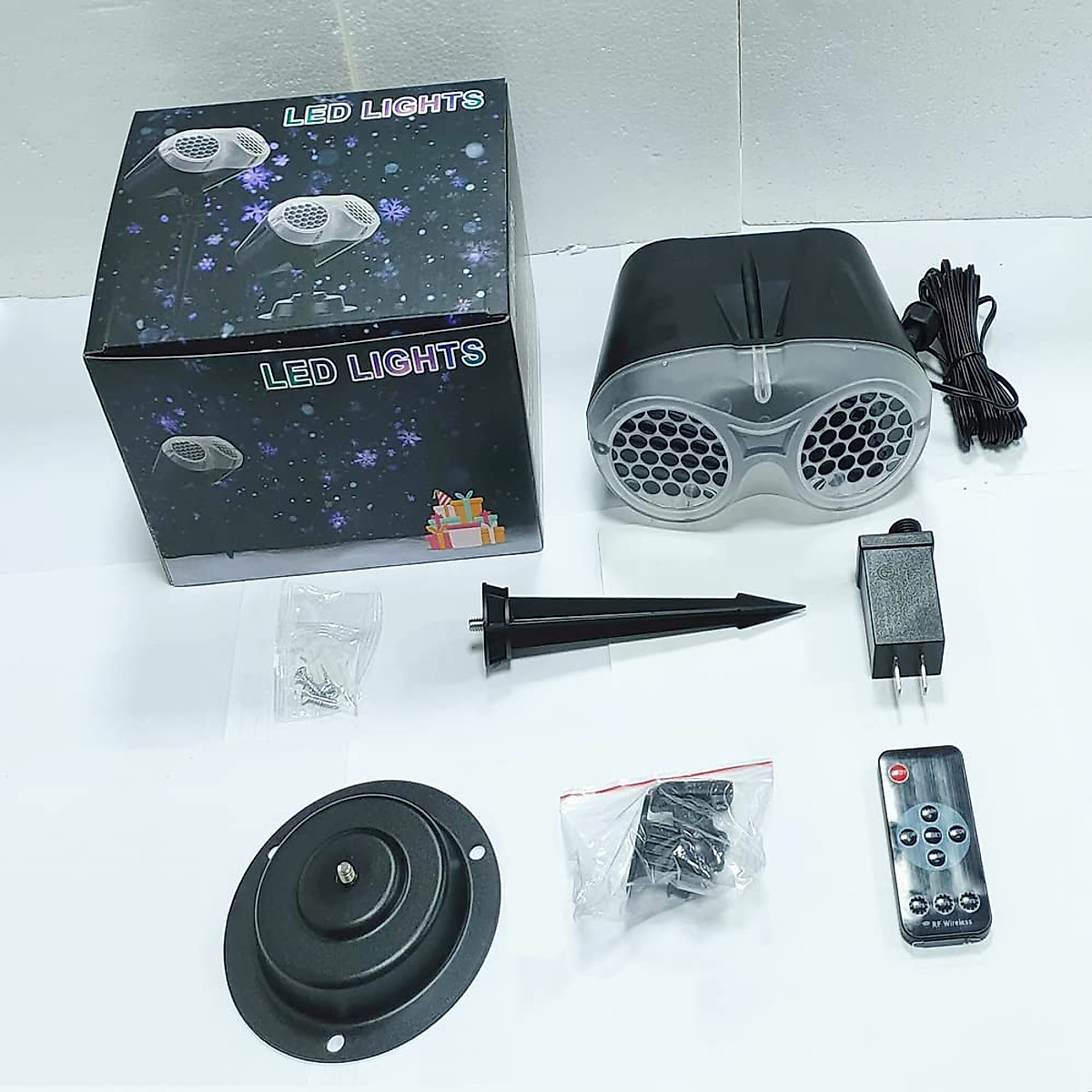 C/G Christmas Snowflake Projector Lights Highlight Version LED Snowfall Show Projector Waterproof Landscape Christmas Decorations Lighting for Xmas Home Party Wedding Garden Patio