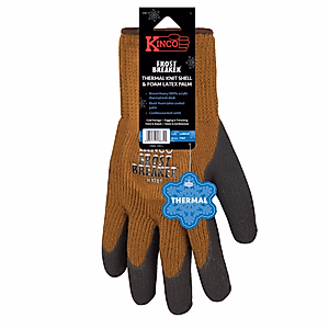 Kinco - Frost Breaker Heavy Thermal Work Gloves, Warm, Latex Grip, (1787)