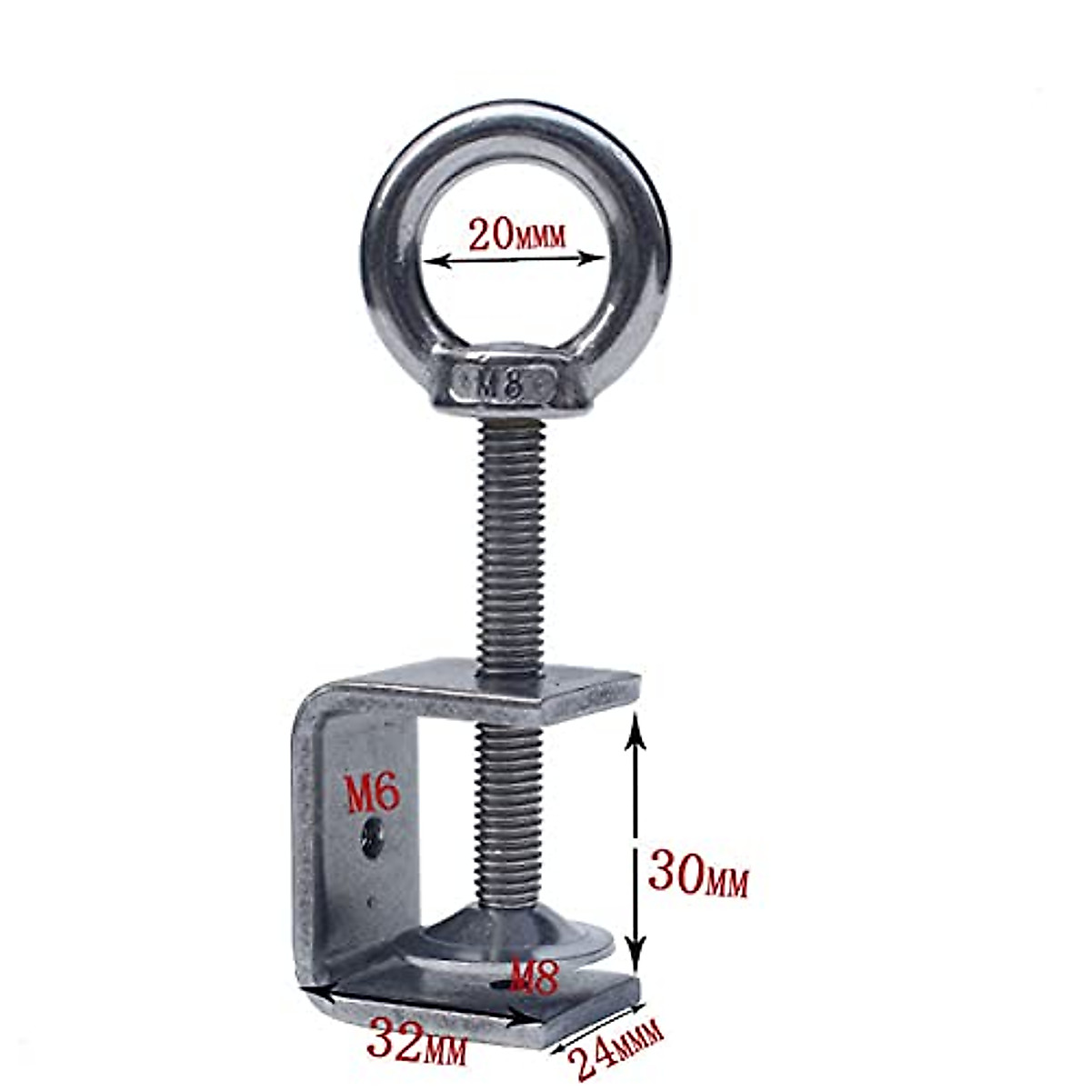 brandname Carrittons C Clamp Tiger Clamp Stainless Steel for Woodworkers Welders Cabinets Assembly Household Heavy Duty C Clamp Hardware Parts 4 pieces（Silver）