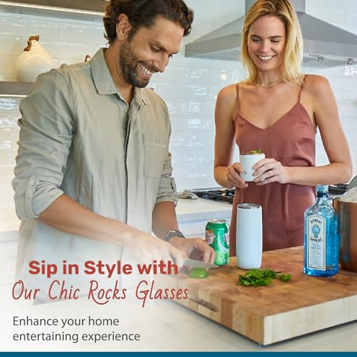 Snowfox Premium Vacuum Insulated Stainless Steel Whiskey Rocks Glass, Set of 2, Old Fashioned, Whiskey, Lowball Glasses, Elegant Home Bartending, Beverages & Cocktails Stay Cold, Black/Gold