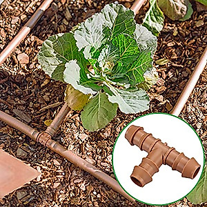 iMopo 21-Pack Drip Irrigation Universal Barbed Tee Fitting, Barbed Connectors for 1/2" Drip Tubing