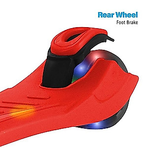 Hover-1 Ziggy Folding Kick Scooter for Kids (5+ Year Old) | Features Lean-to-Turn Axle, Solid PU Tires & Slim-Design, 110 LB Max Load Capacity, Safe, Red