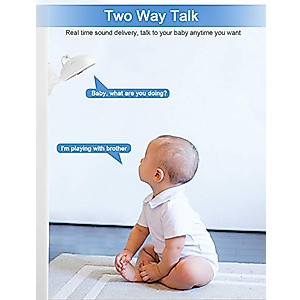 Baby Monitor, 4.3'' Video Baby Monitor with 2 Cameras, Night Vision, Temperature Monitoring, 5 Lullabies, 2-Way Talk, VOX Mode, Feeding Time Alarm, Support up to 4 Cams, 1000ft Stable Transmission