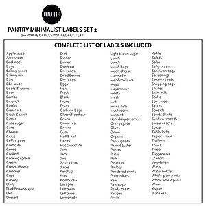 Dekluttr Minimalist Labels Set (Pantry 2)
