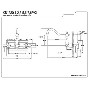 Kingston Brass KS1286PKL Duchess Kitchen Faucet, Polished Nickel