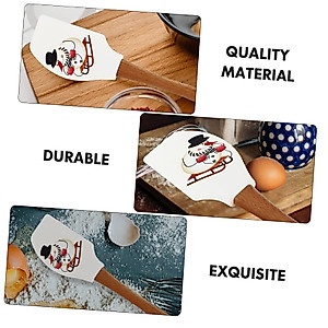 VINTORKY Christmas Baking Utensils 1pc Silicone Cream Spatula Holiday Spatulas and Mixing Spoons Festive Kitchen Tool