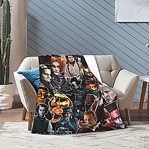 Blanket Johnny Depp Soft and Comfortable Warm Fleece Blanket for Sofa,Office Bed car Camp Couch Cozy Plush Throw Blankets Beach Blankets
